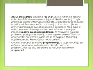 Računarski sistemi | PPT