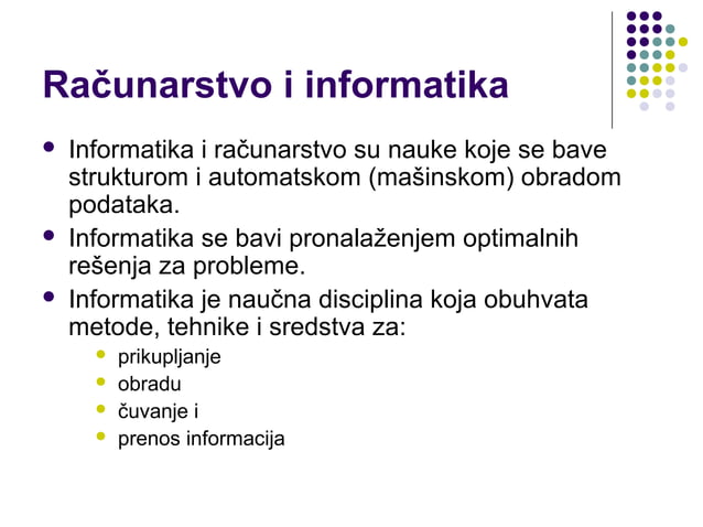 Računarstvo i informatika | PPT