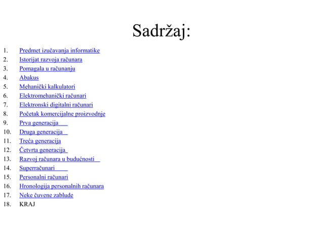 Uvod u informatiku za 1. razred srednjih skola | PPTX