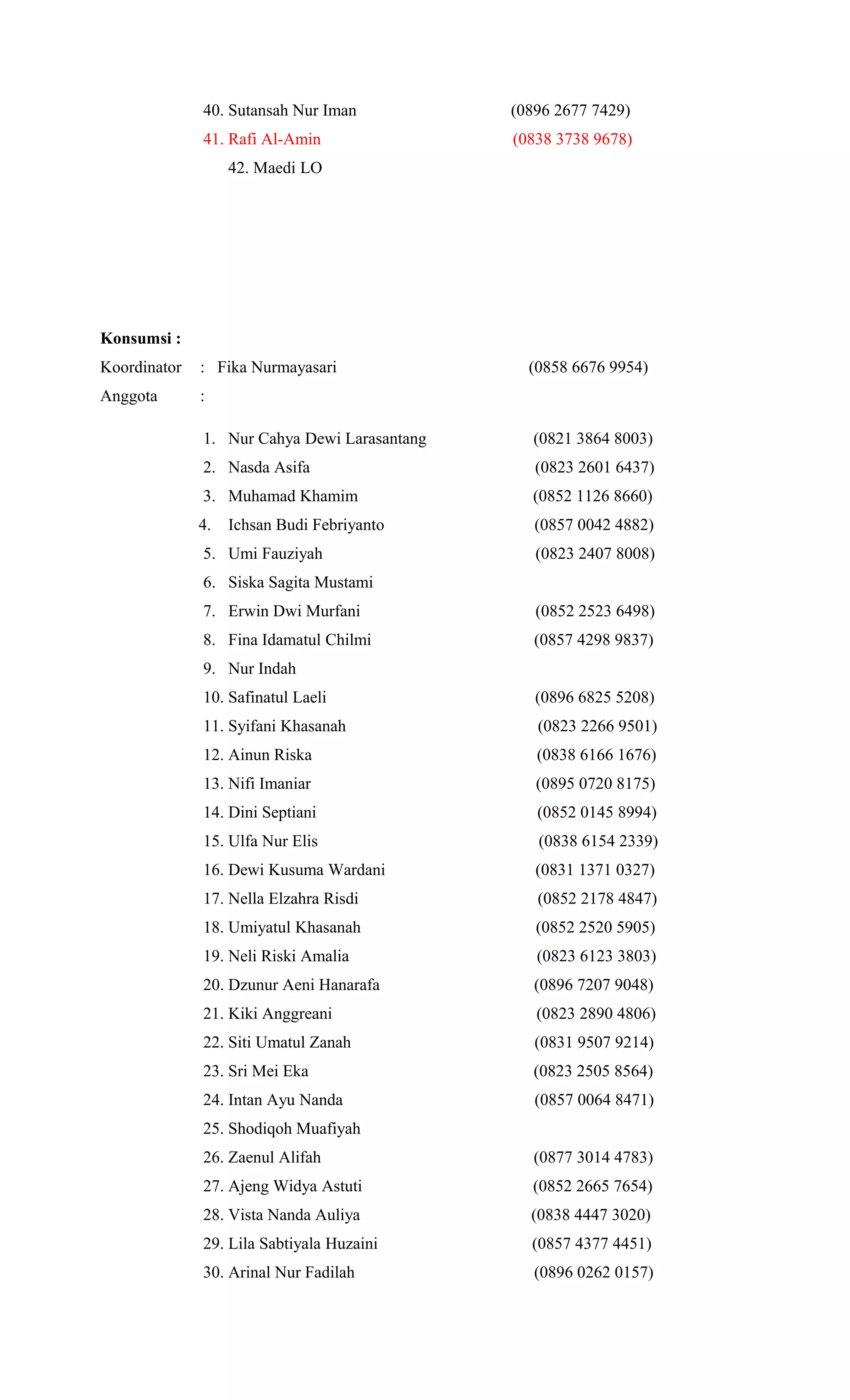 Raundown acara rapimda | DOC