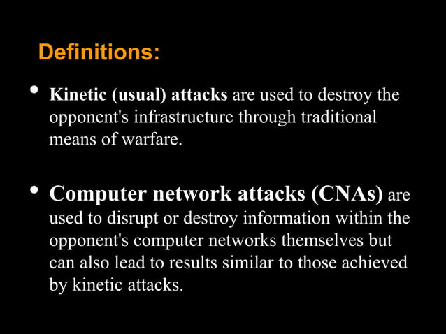 Application of IHL to Computer Network Attacks | PPT
