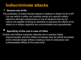 Application of IHL to Computer Network Attacks | PPT