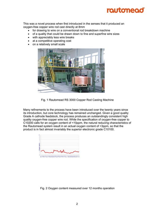 RAUTOMEAD TECHNOLOGY FOR CONTINUOUS CASTING OF OXYGEN-FREE COPPER AND DILUTE COPPER CONDUCTOR ...