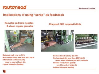 Rautomead technology for continuous casting of oxygen free copper ...