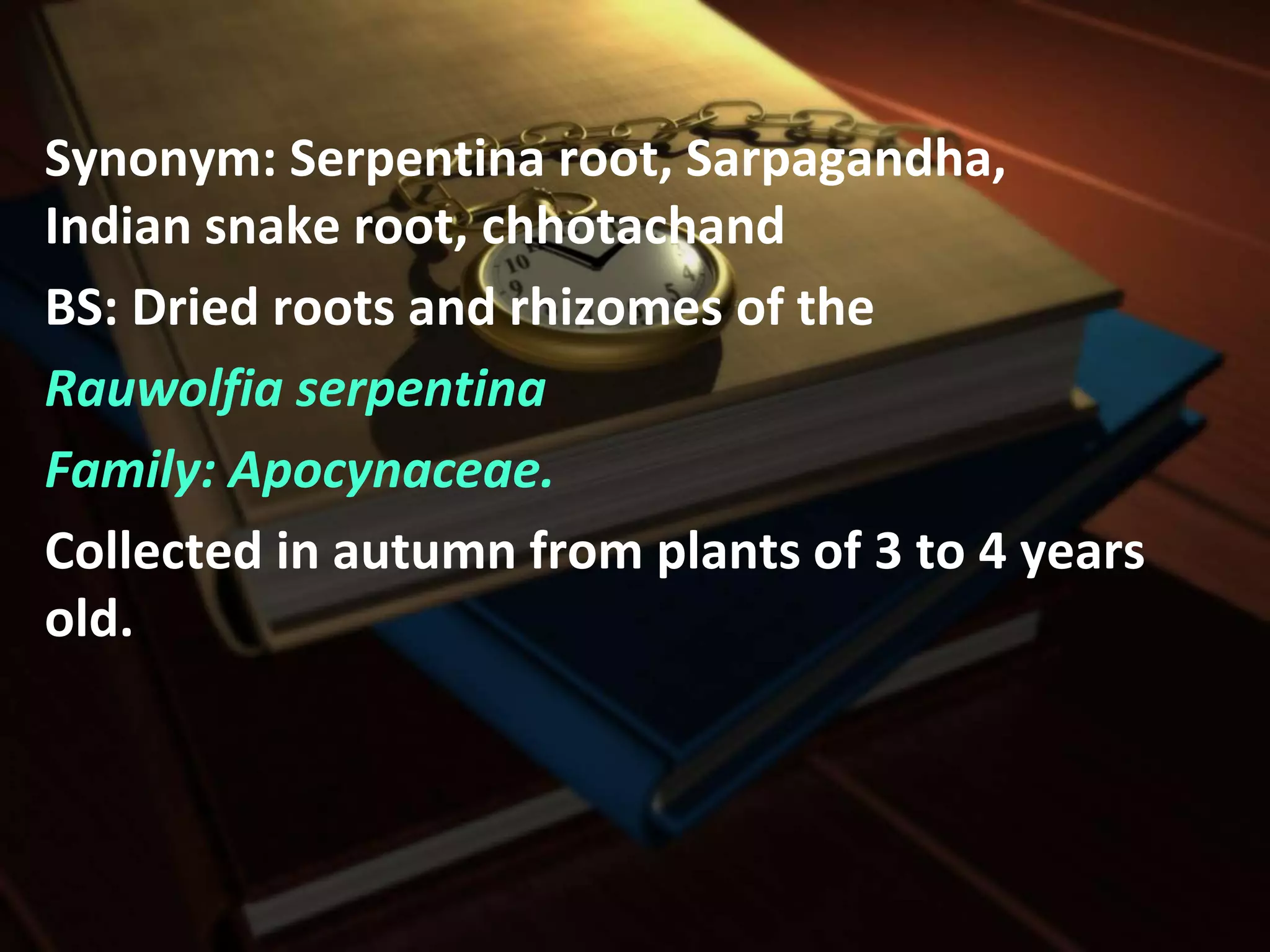 Microscopy of Rauwolfia | PPTX