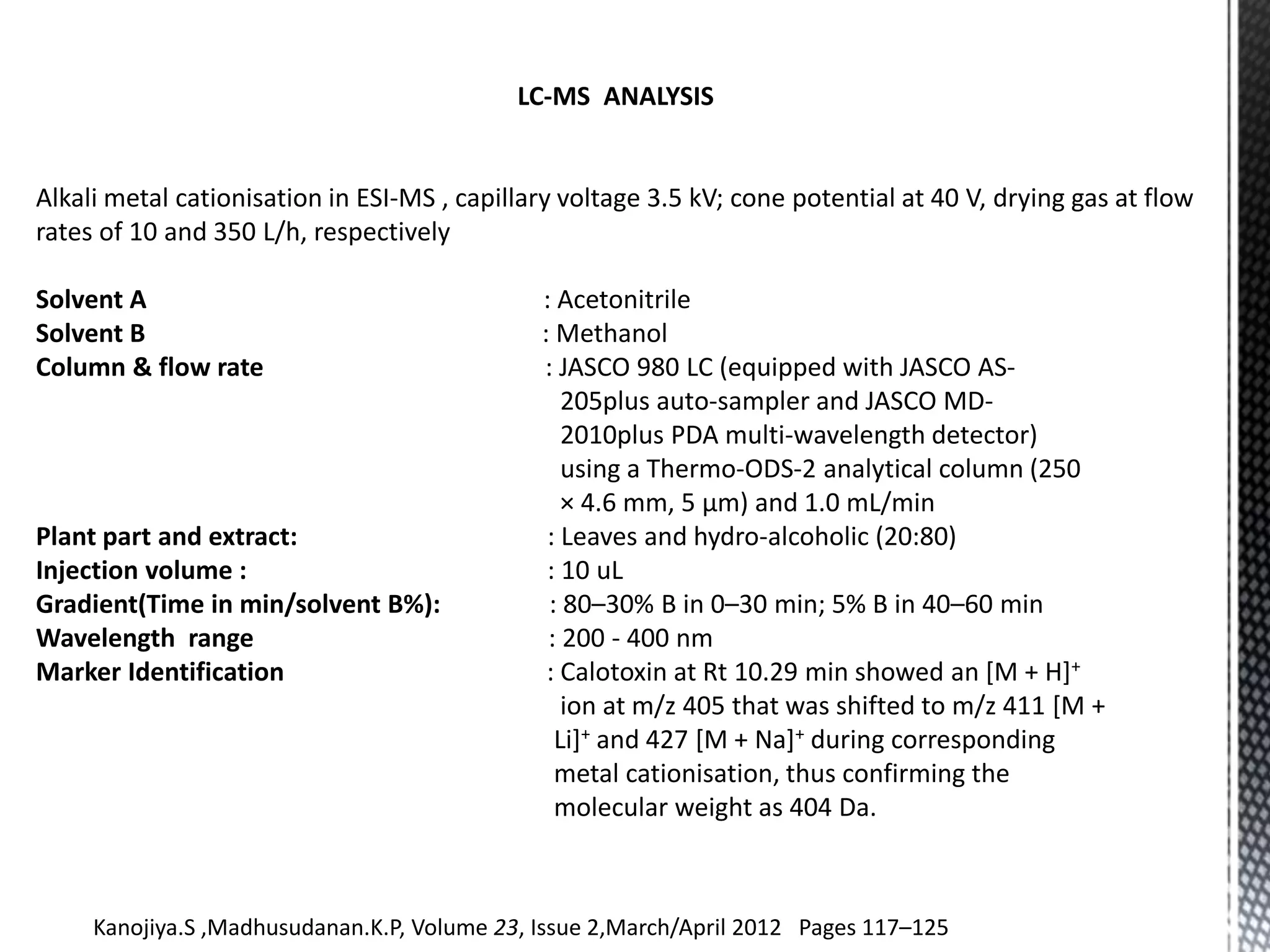 calotropis procera phytochemical and analytical study | PPTX