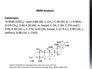 calotropis procera phytochemical and analytical study | PPTX