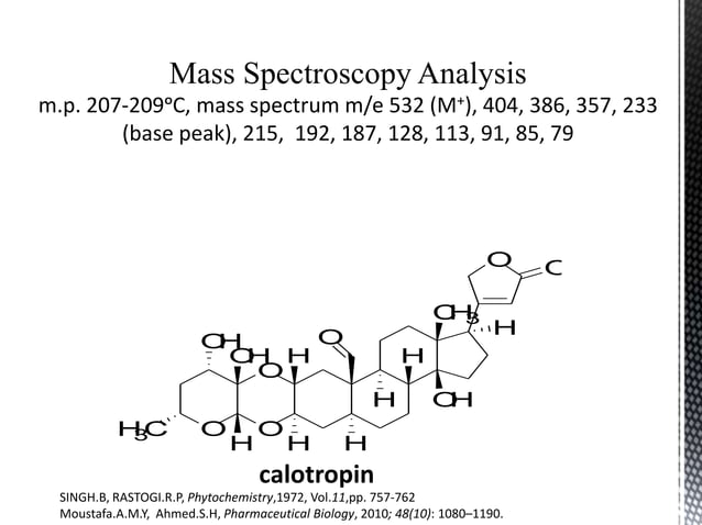 calotropis procera phytochemical and analytical study | PPTX ...
