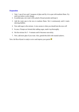 Rava kesari recipe | DOC | Cooking | Food & Drink