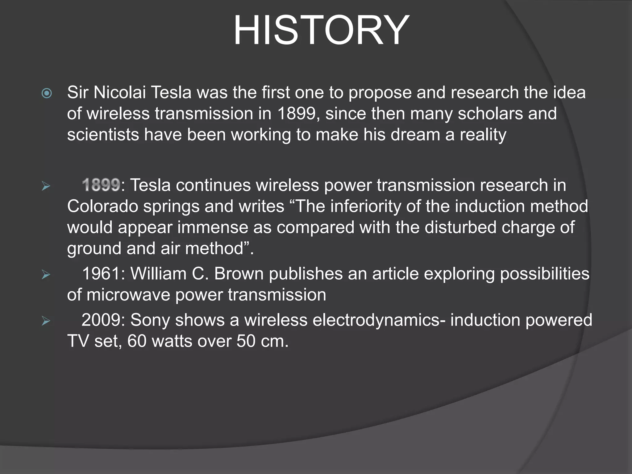 Wireless Power Transmission through TESLA COILS | PPTX