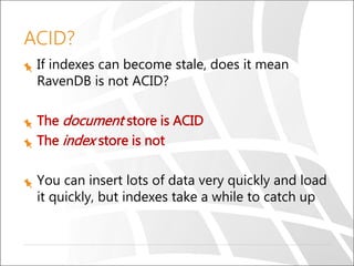 Introduction to RavenDB | PPTX | Web Development | Internet