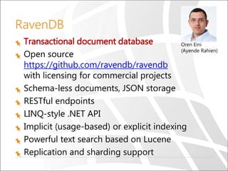 Introduction to RavenDB | PPTX | Web Development | Internet