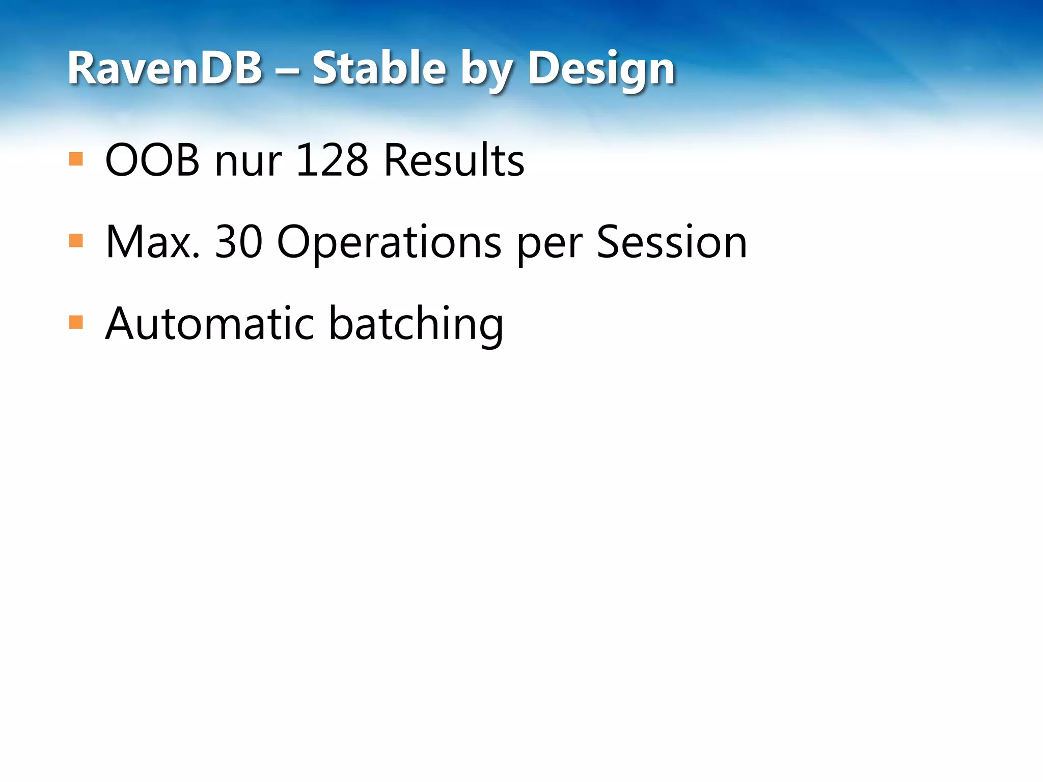 Raven db in a nutshell | PPT