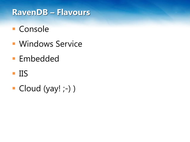Raven db in a nutshell | PPTX