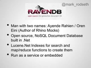 RavenDB Presentation | PPT