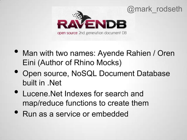 RavenDB Presentation | PPT