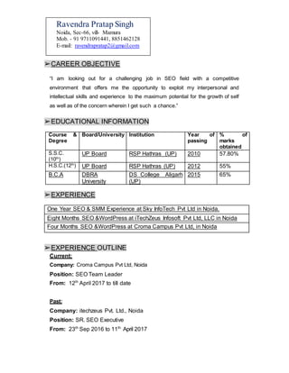 Ravendra singh (1) | PDF