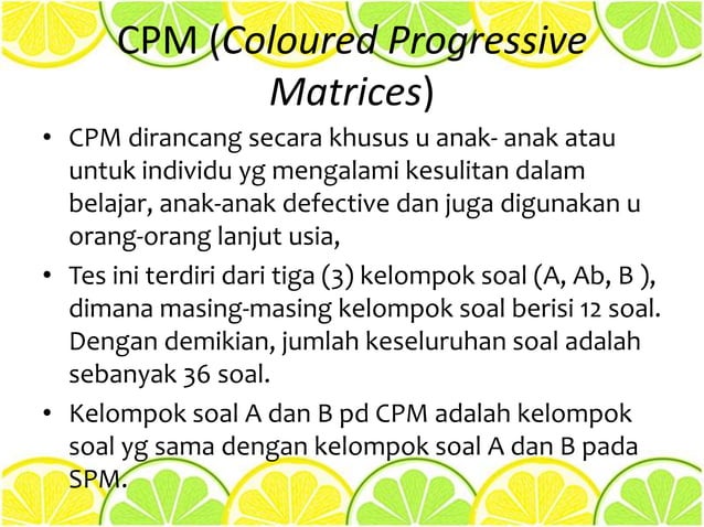Raven progressive matrices ( RPM ) | PPTX