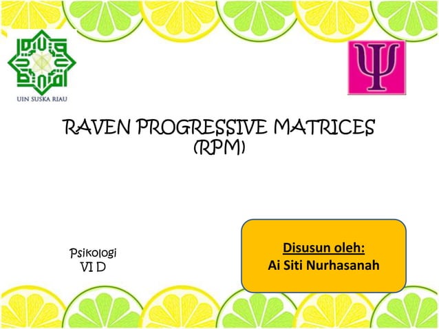 Raven progressive matrices ( RPM ) | PPTX