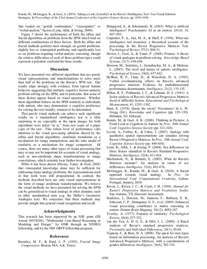 Ravens intelligence test