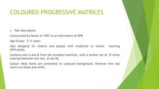 Ravens Progressive Matrices | PPTX