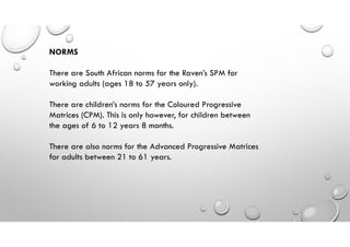 Ravens progressive matrices | PDF