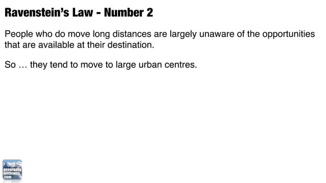 IB Geography: Patterns and Change > Ravenstein's Laws | PPT