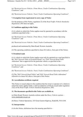 RAV Gazette Notice | PDF