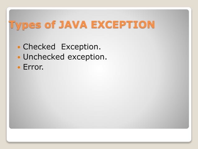 Exception handling in java | PPT