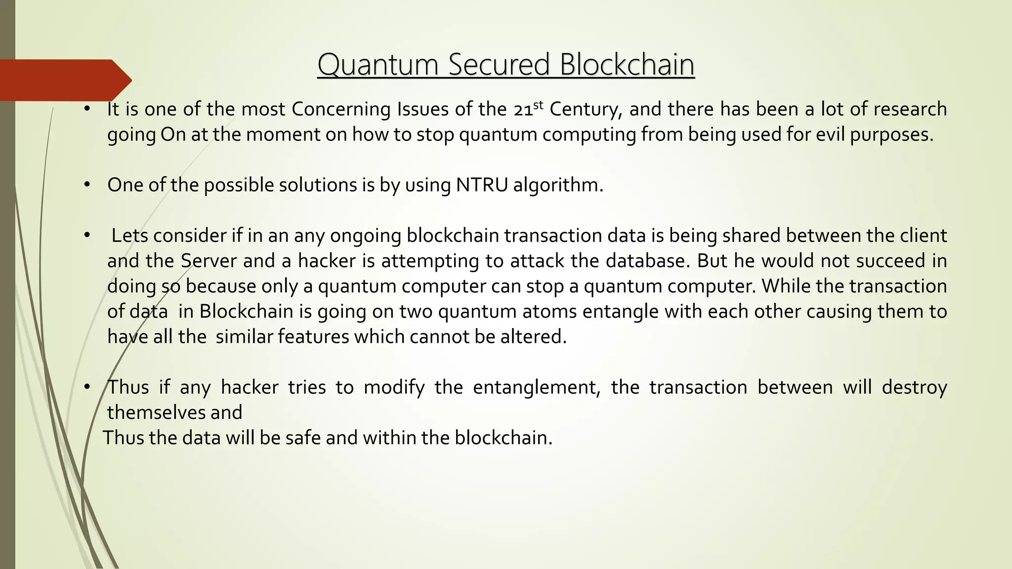 Quantum Secured Blockchain | PPTX
