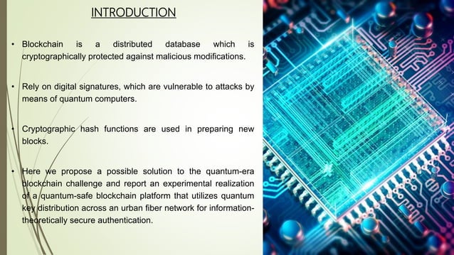 Quantum Secured Blockchain | PPTX | Information and Network Security | Computing