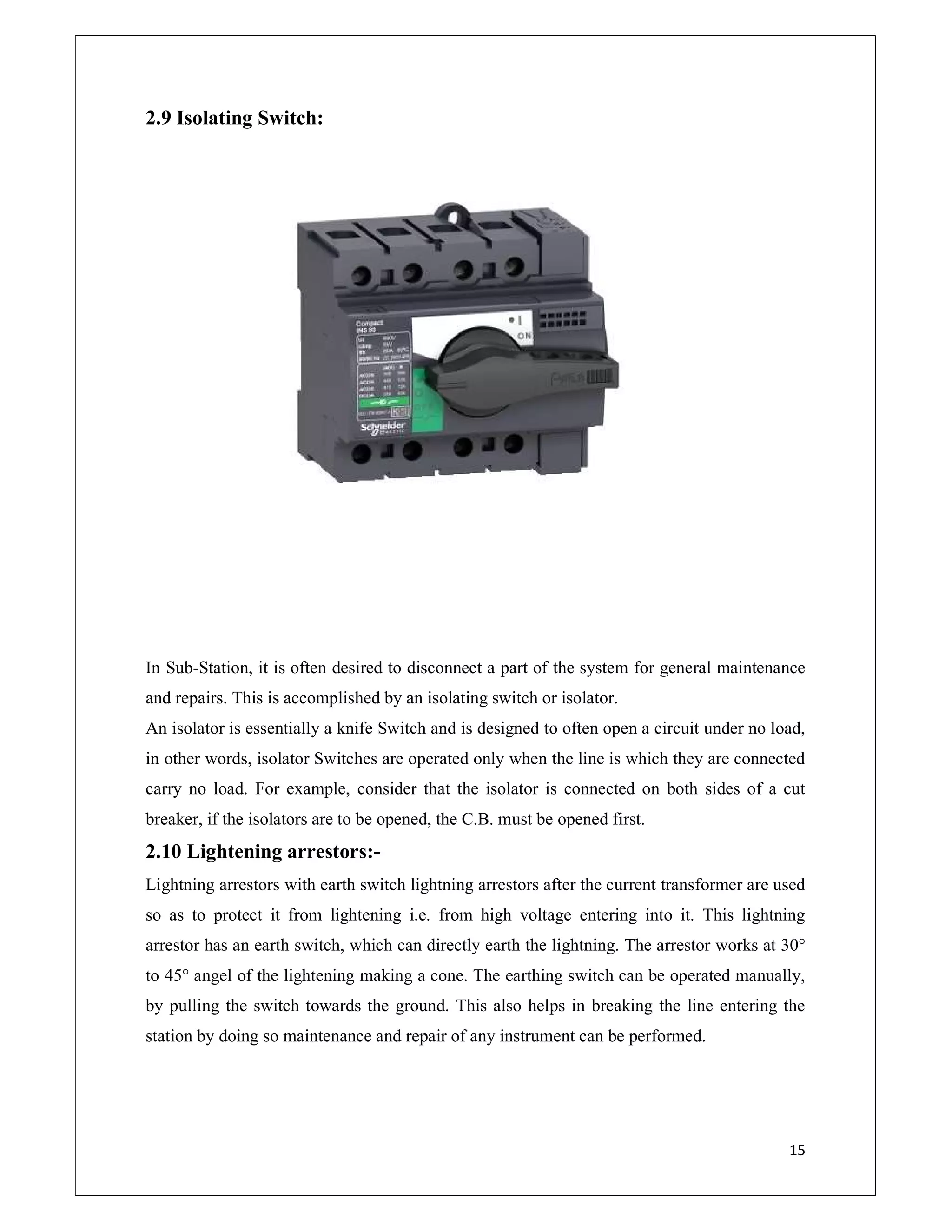 REPORT ON 33/11KV SUBSTATION | PDF