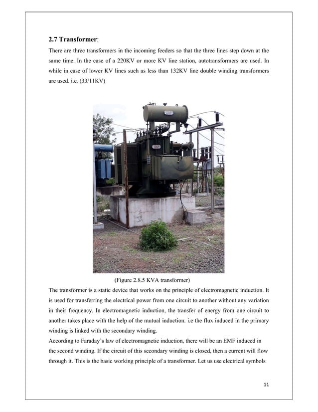 REPORT ON 33/11KV SUBSTATION | PDF