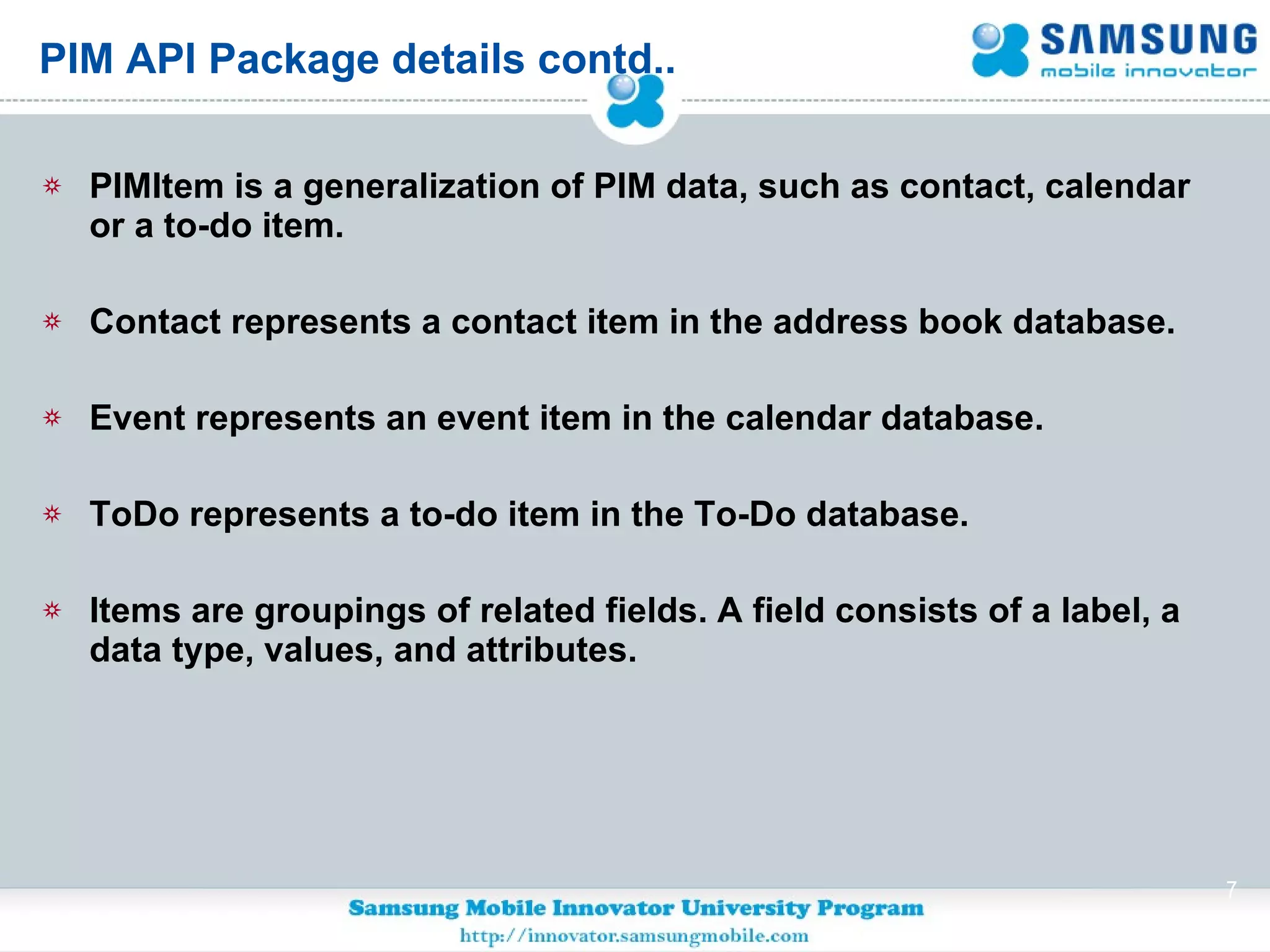 SMI - Introduction to JSR 75 PIM | PPT