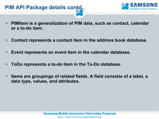 SMI - Introduction to JSR 75 PIM | PPT