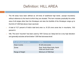 Hill area Development programme-NILGIRIS district | PPTX