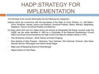 Hill area Development programme-NILGIRIS district | PPTX