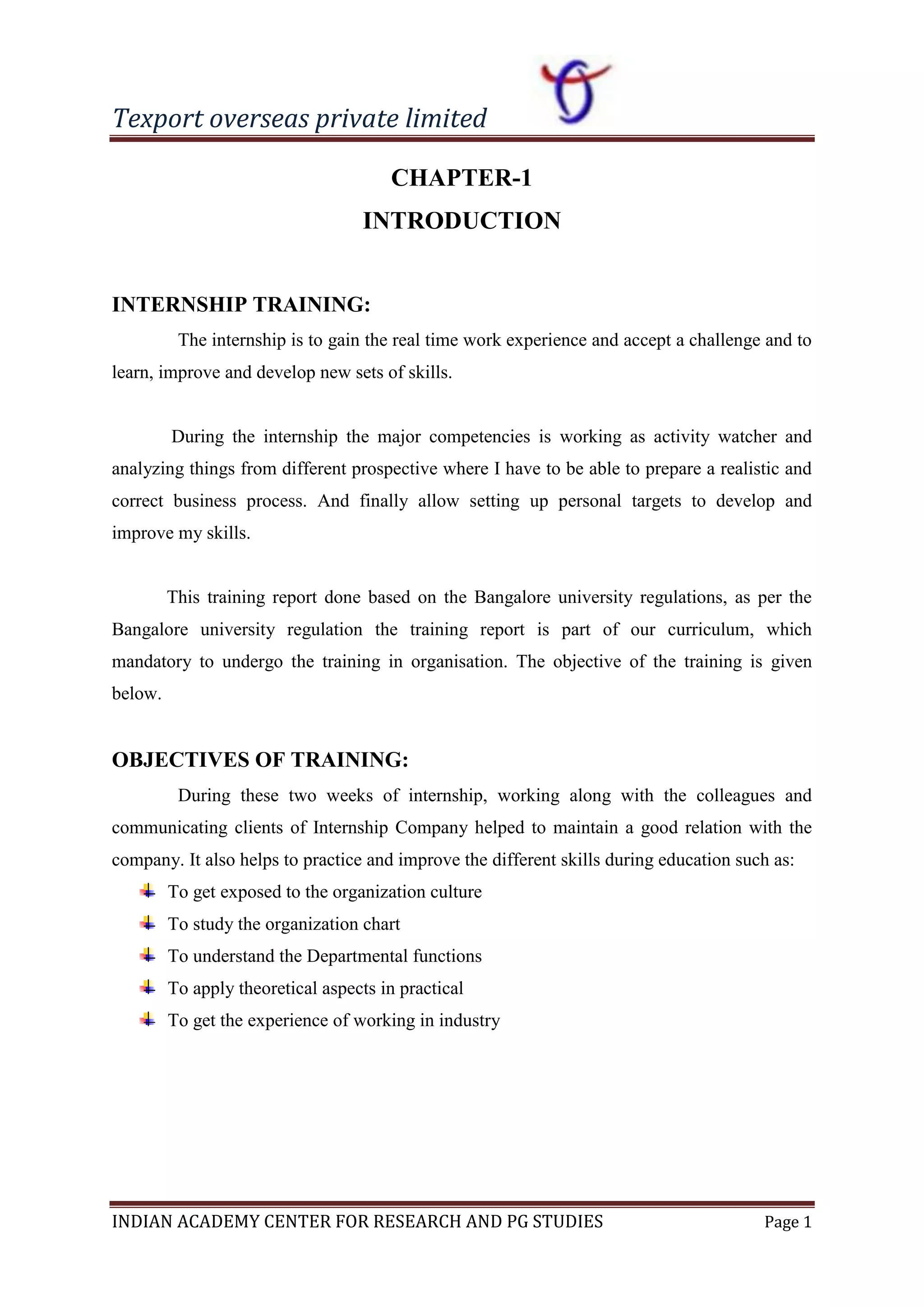 Texport overseas private limited | PDF