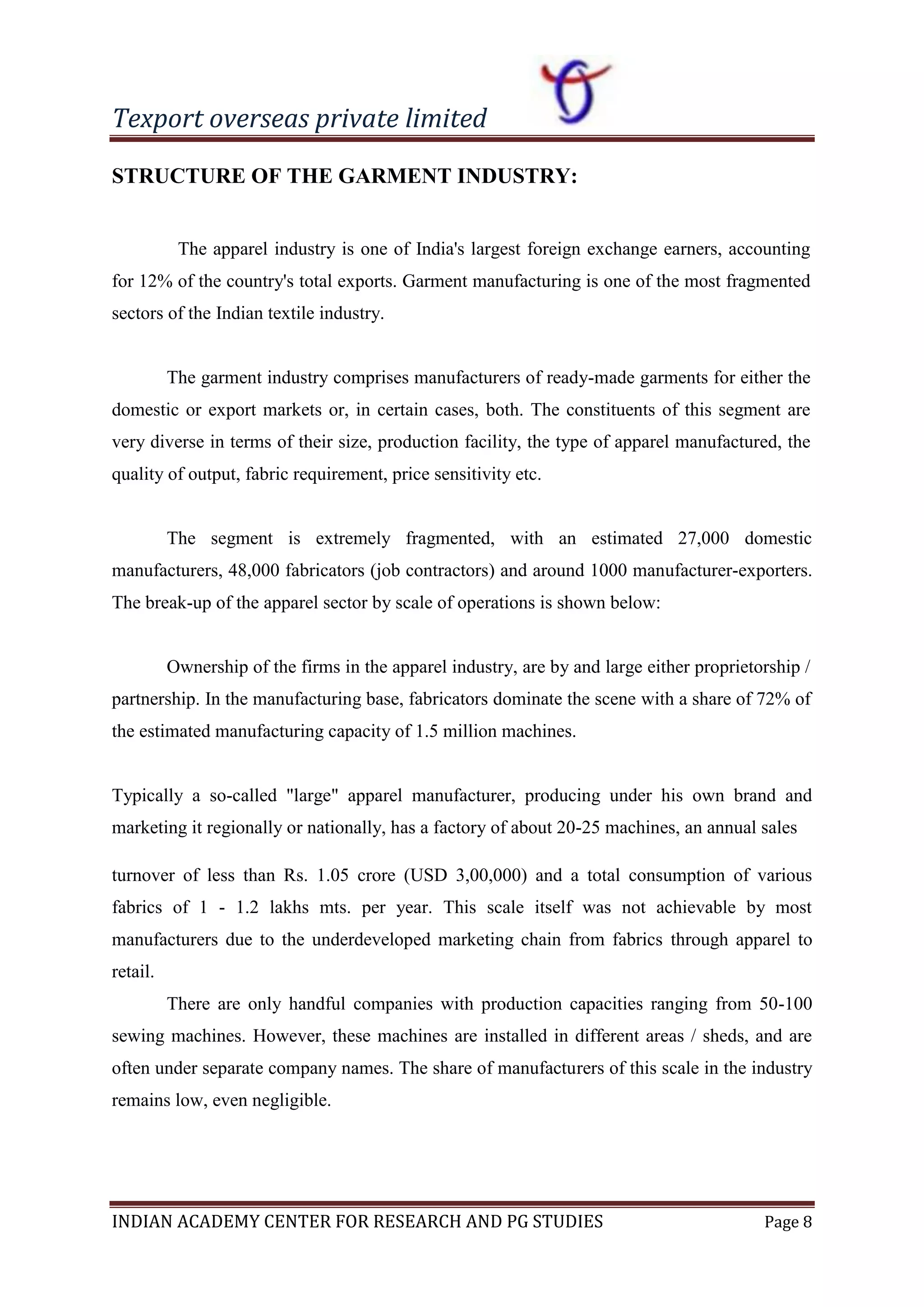 Texport overseas private limited | PDF