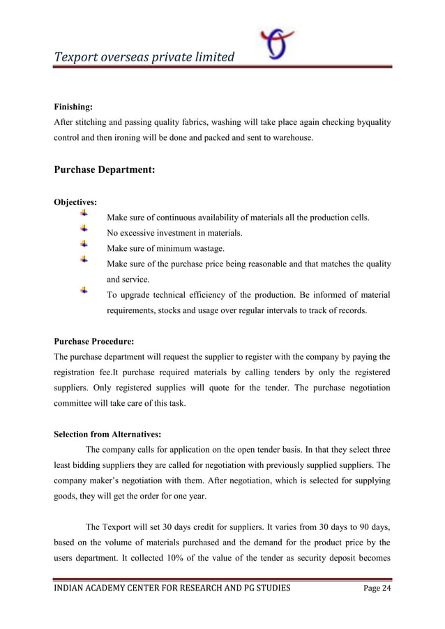 Texport overseas private limited | PDF