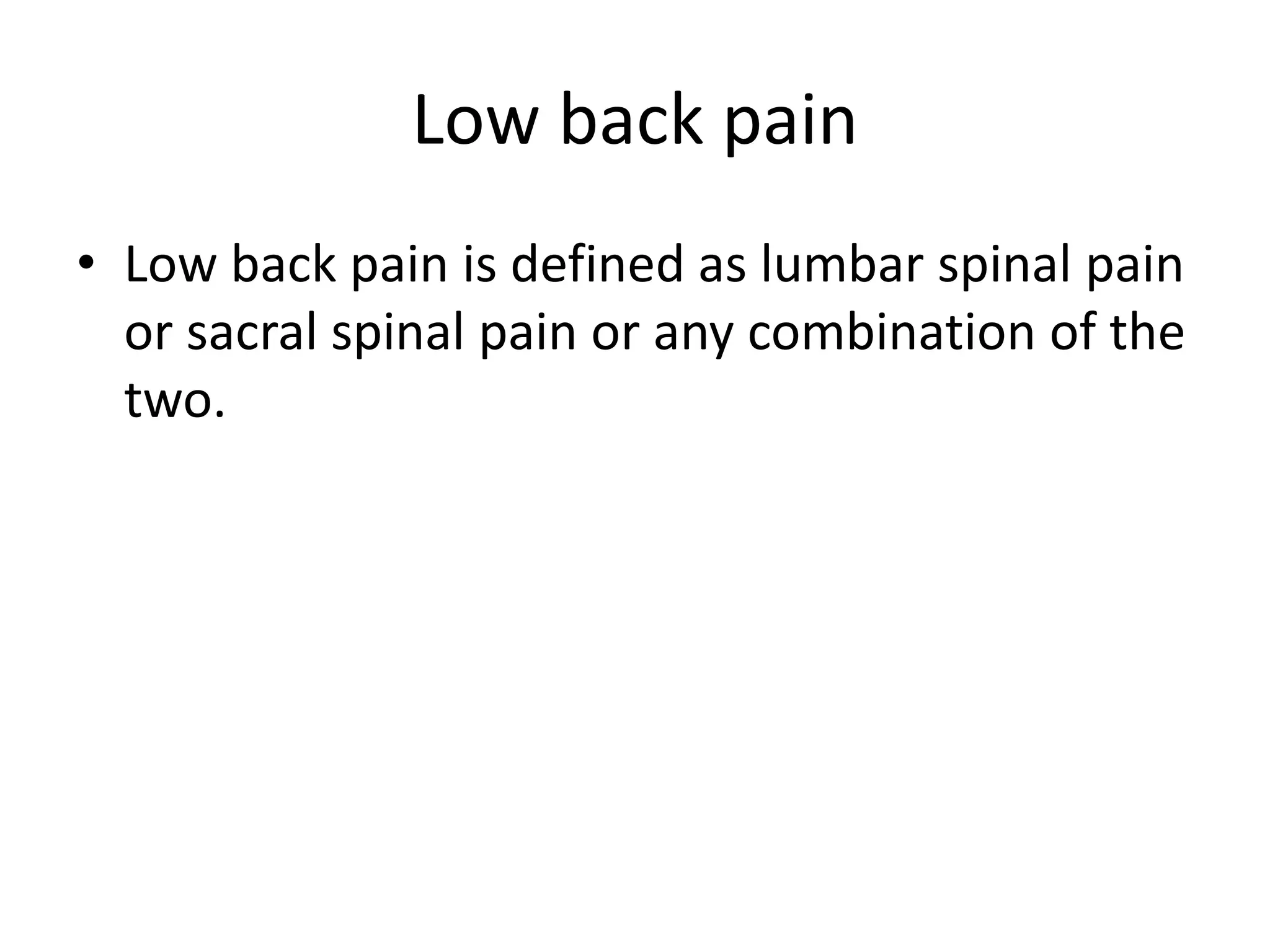 back pain algorithm ravi | PPT