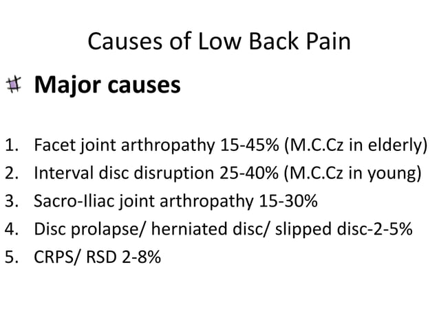back pain algorithm ravi | PPT