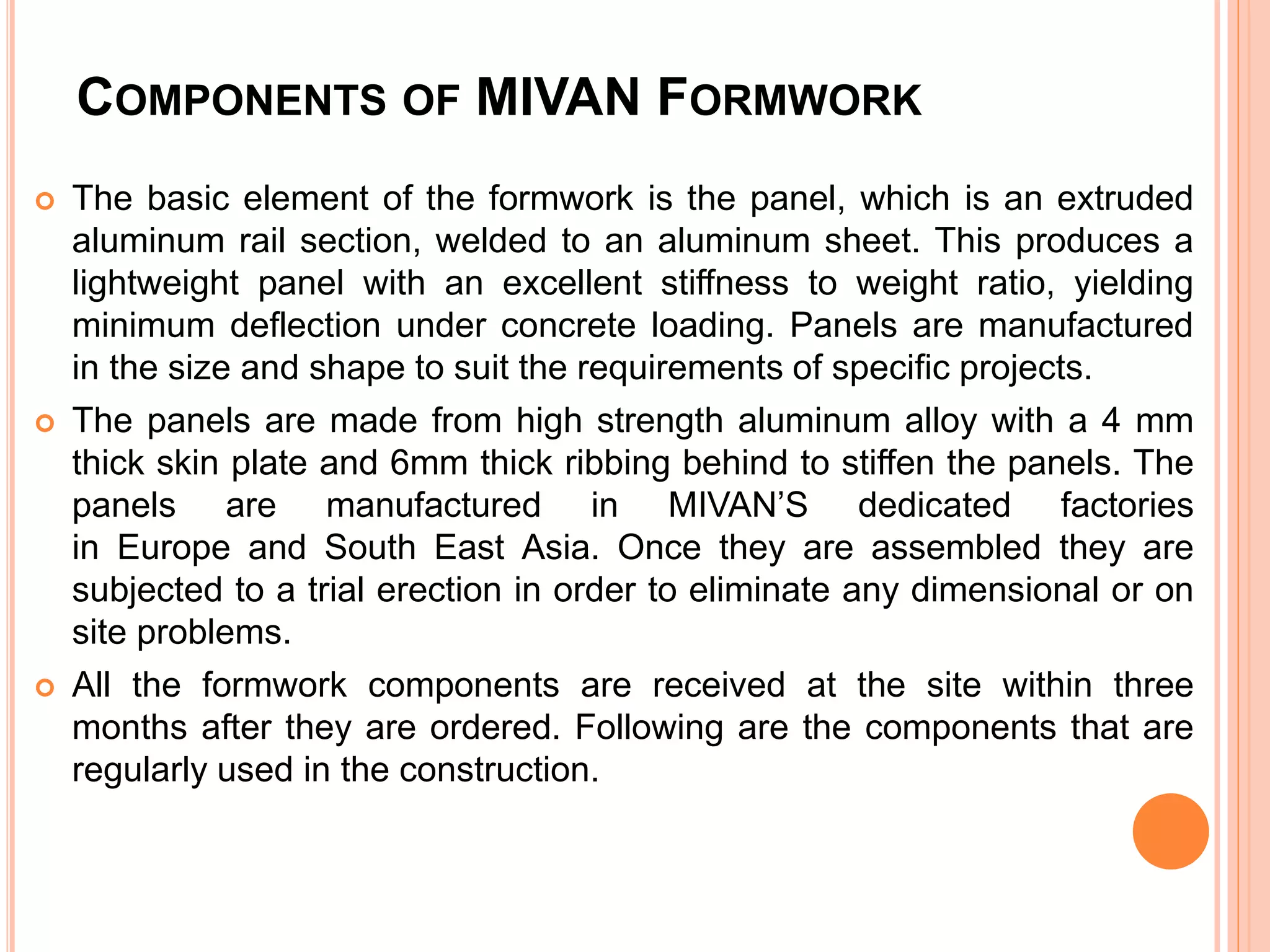 Presentation on MIVAN -- A versatile aluminum formwork construction ...