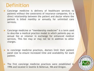 Concierge Telemedicine: Case Studies in Challenging Delivery model | PPT