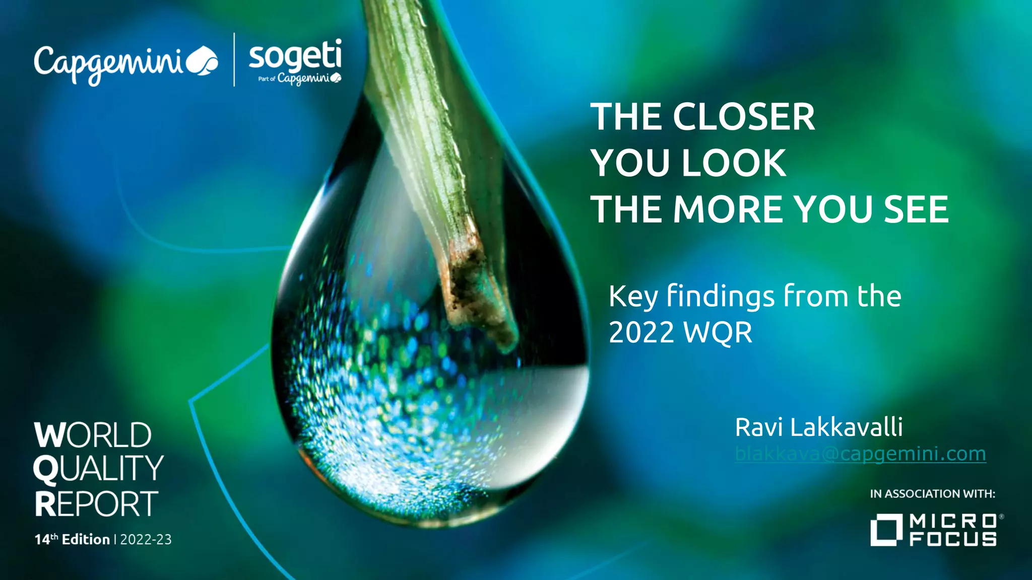 Ravi Lakkavalli - World Quality Report.pptx