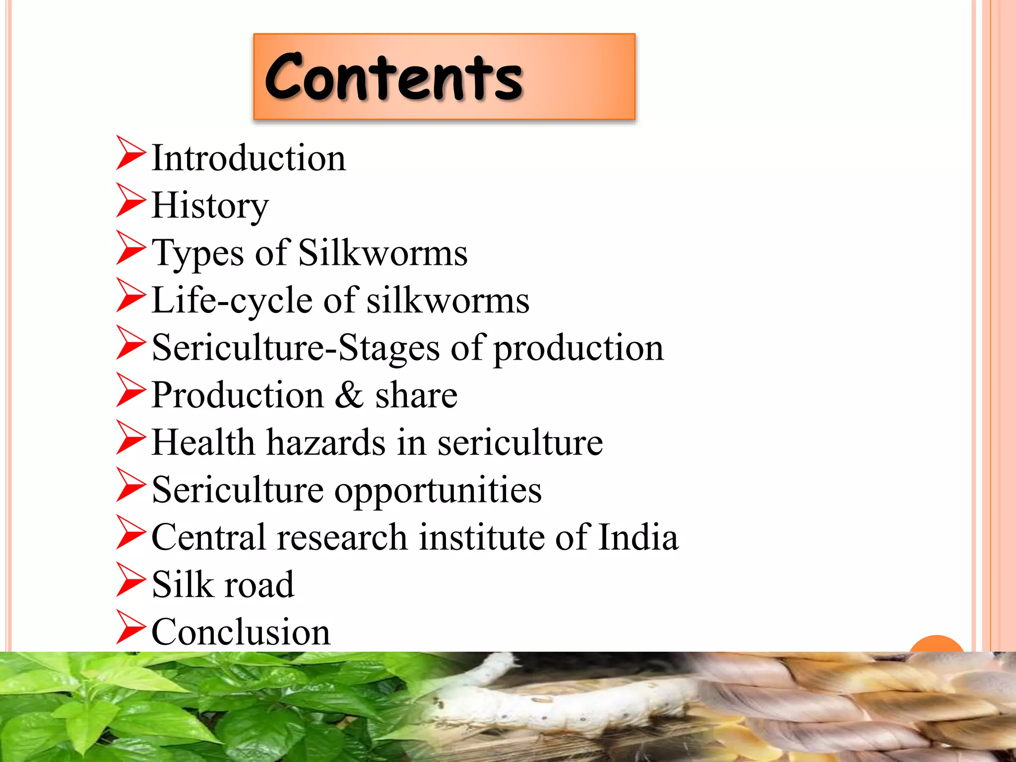 Sericulture in India | PPTX
