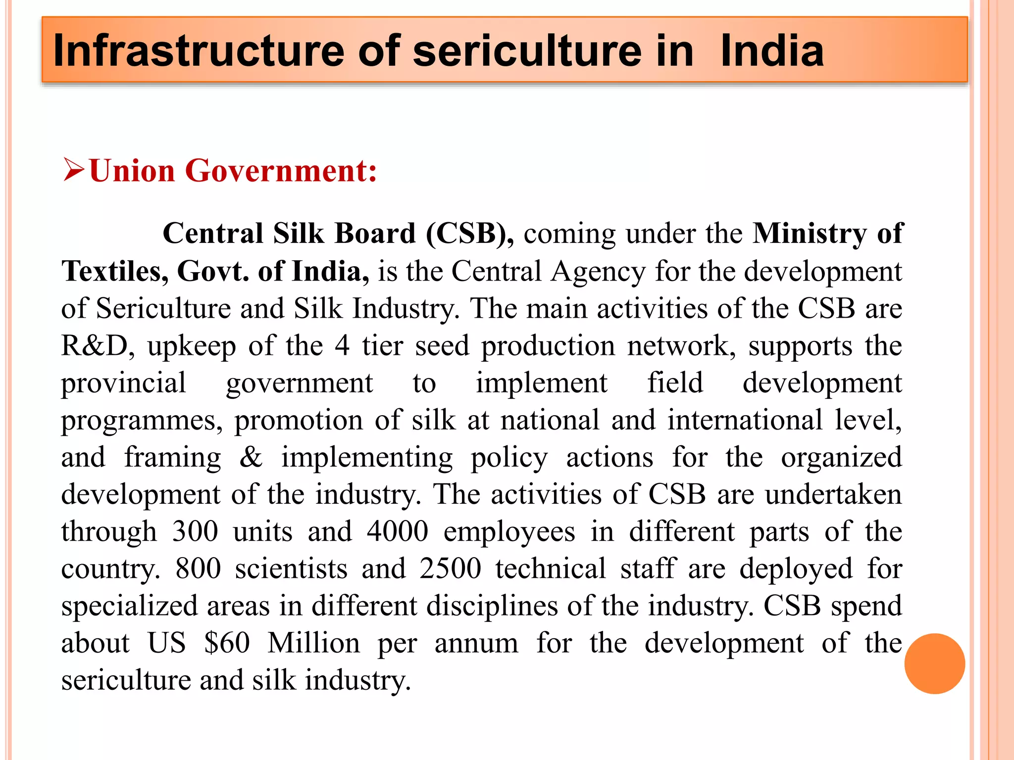 Sericulture in India | PPTX