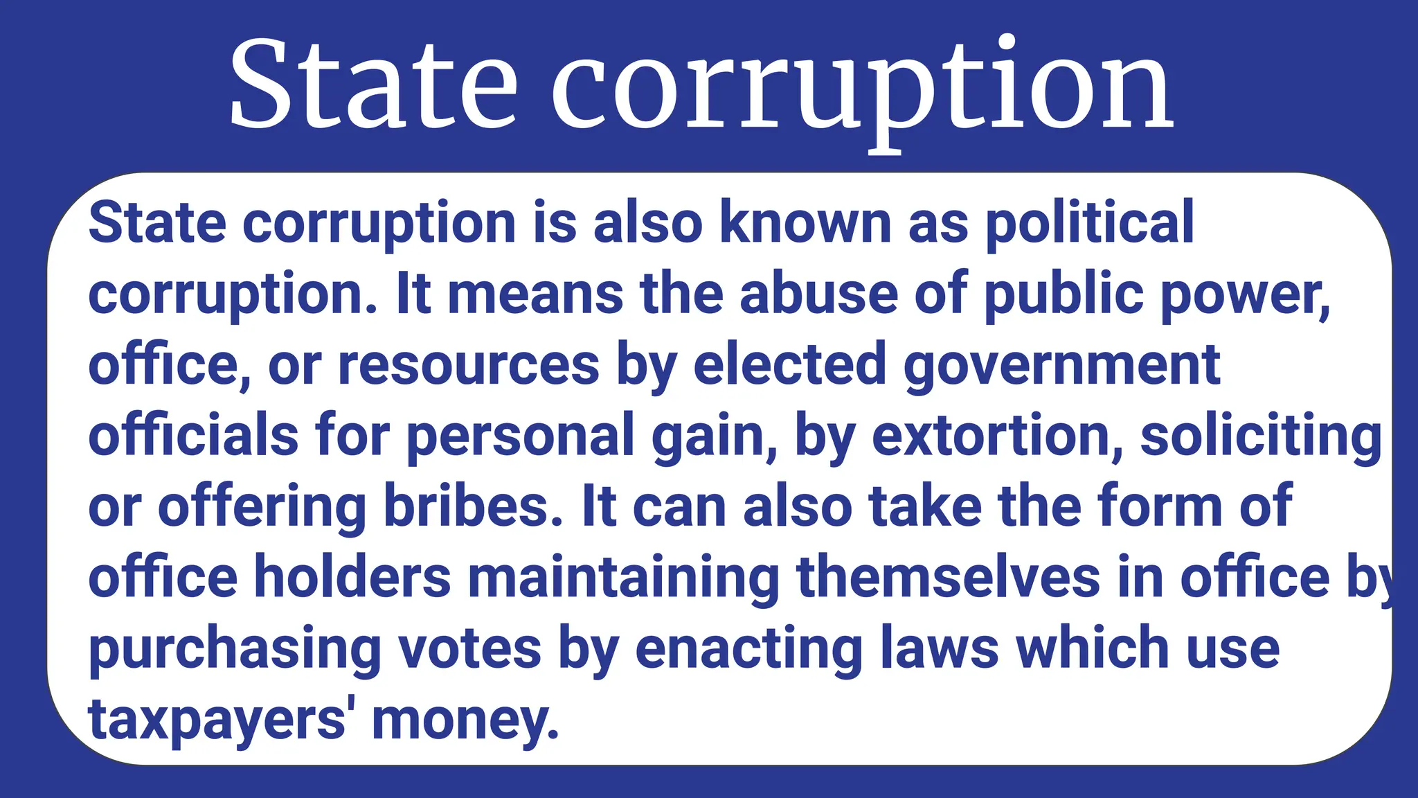 Corruption: meaning, types and it's impacts | PDF