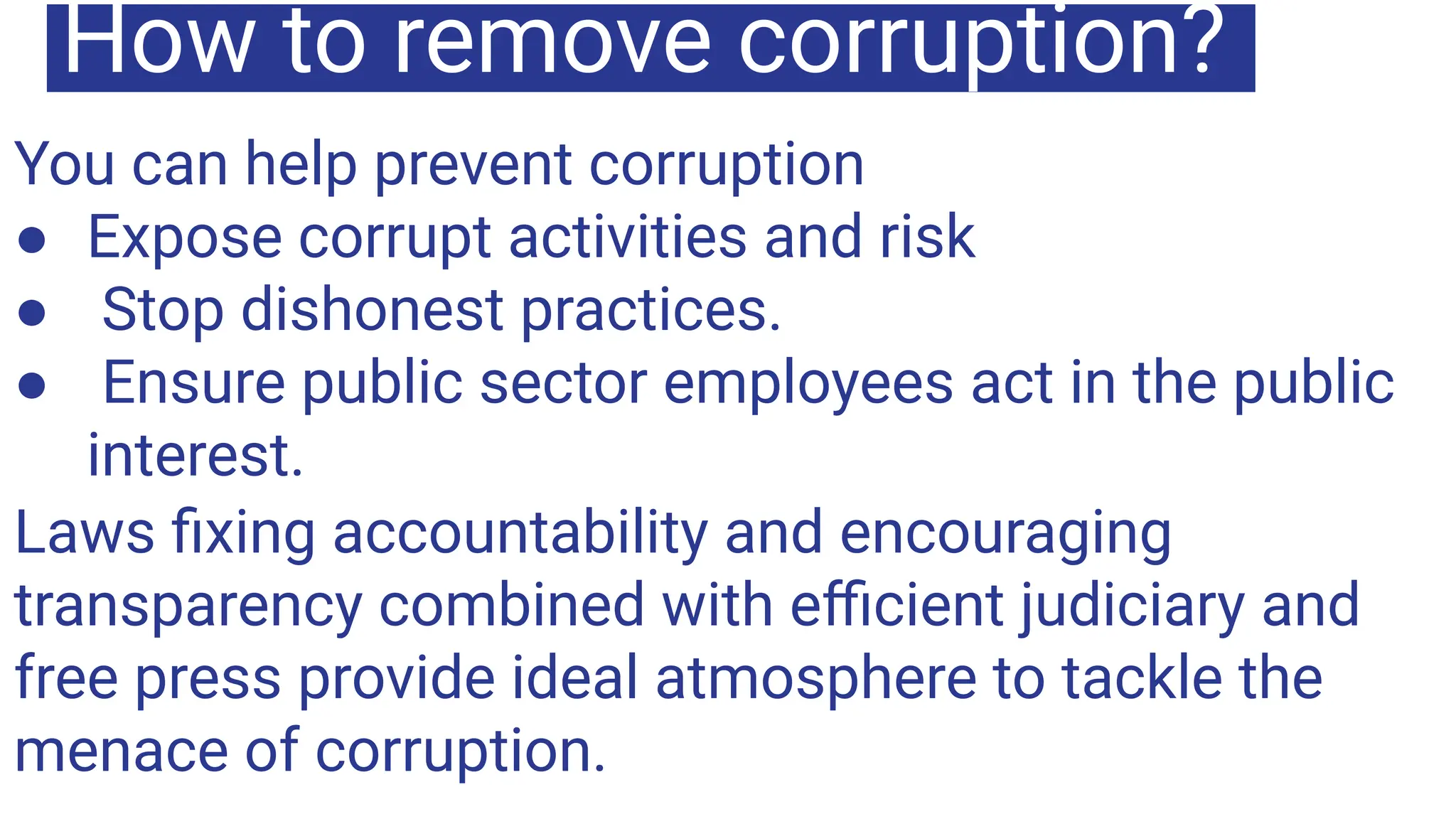 Corruption: meaning, types and it's impacts | PDF