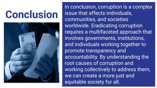 Corruption: meaning, types and it's impacts | PPT